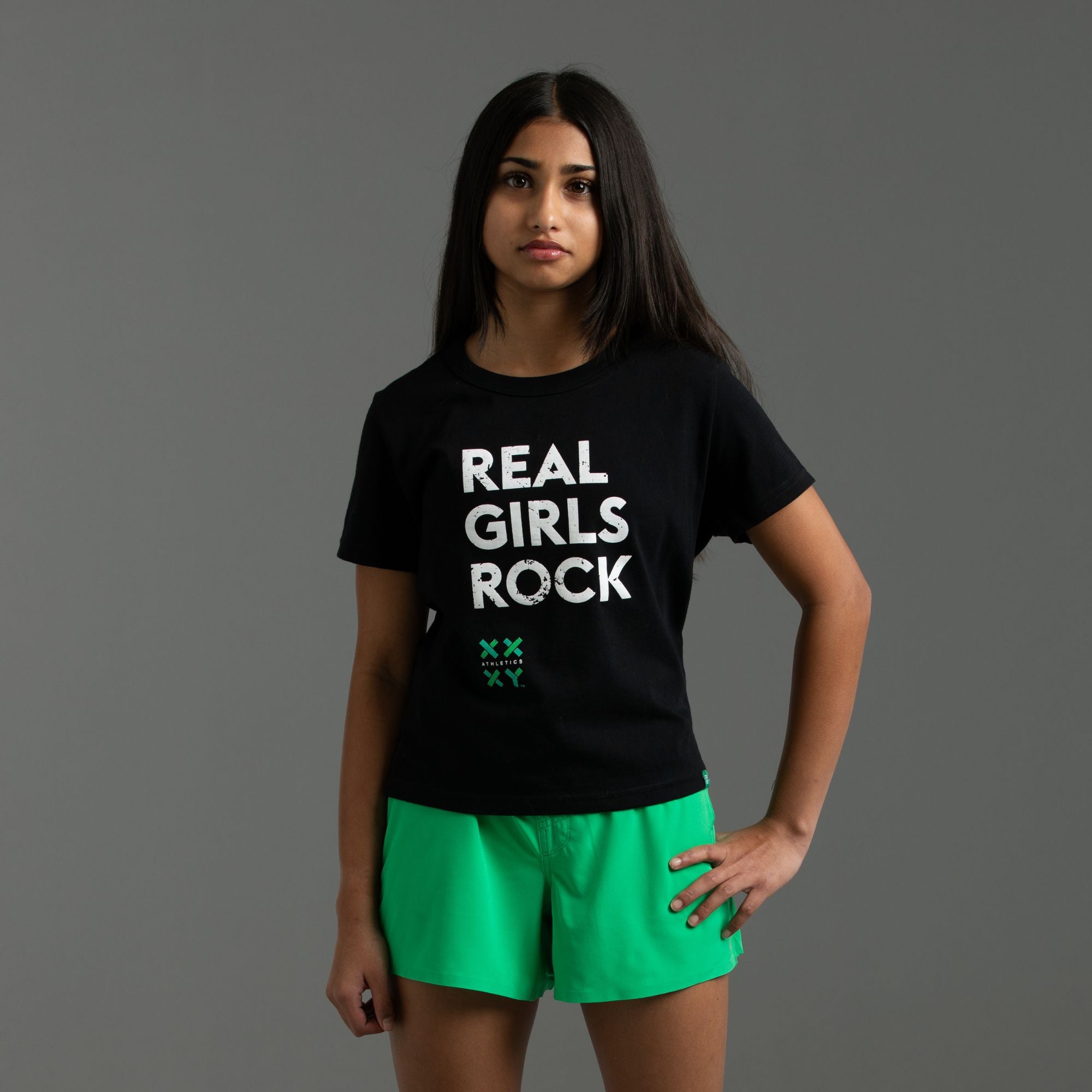 Real Girls Rock Tee: Real girls. Real athletes. | XX-XY Athletics