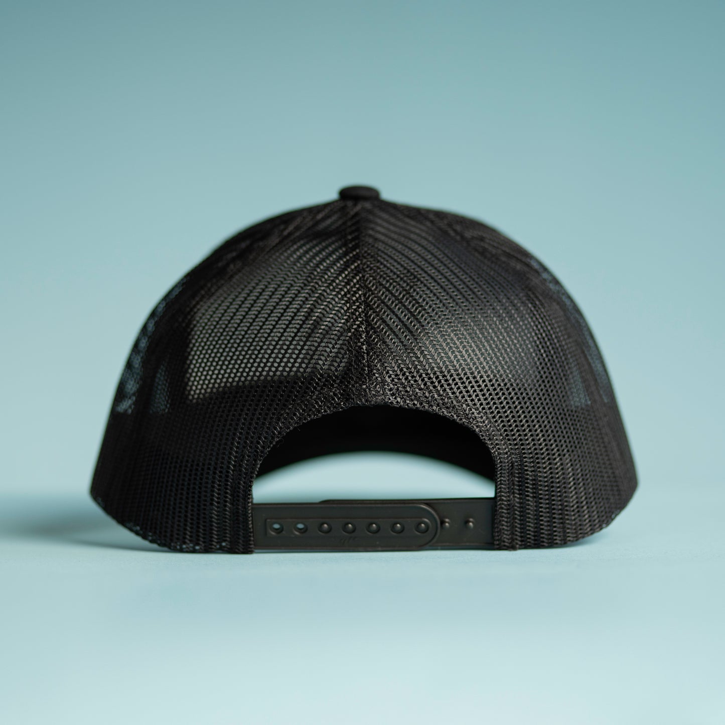 Blackout Logo Trucker Cap: Black with Black Logo | XX-XY Athletics
